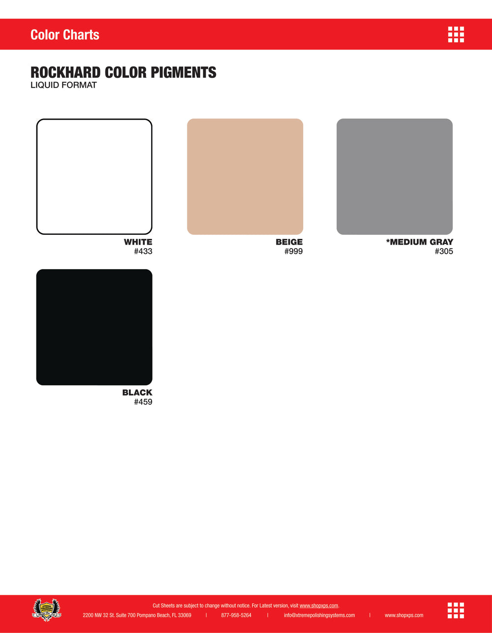 Epoxy Pigments - Rockhard Solid Color Additive | XPS