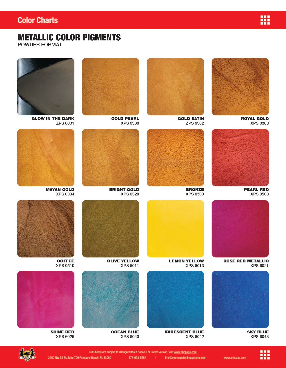 Powder Metallic Epoxy Flooring Pigments | XPS