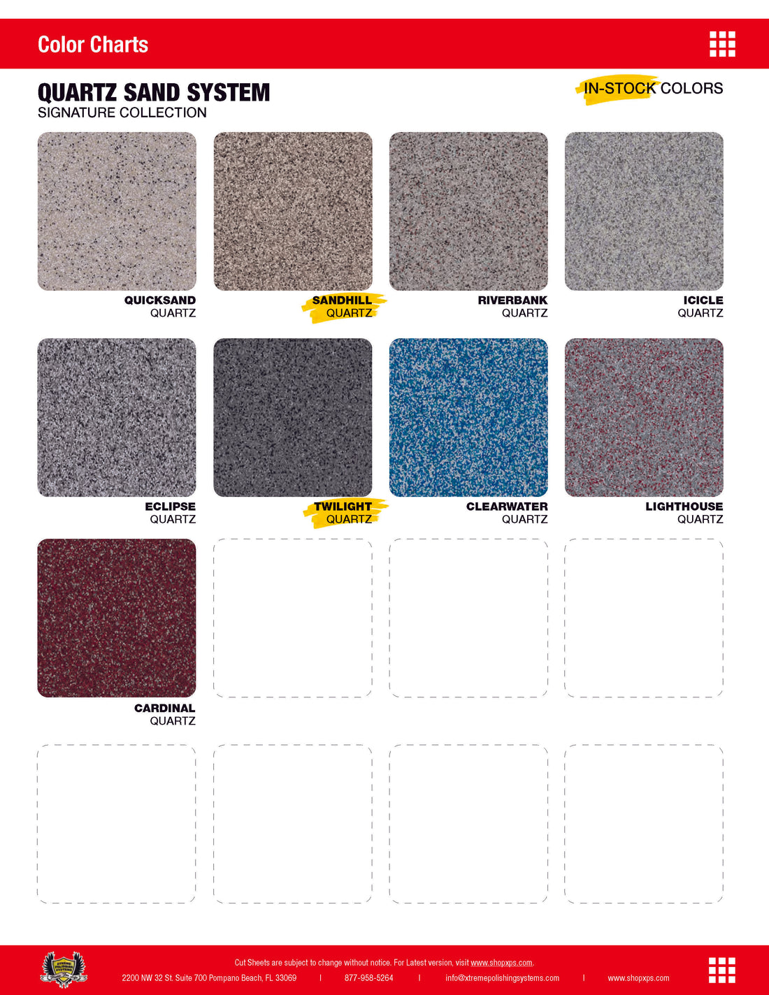 Resin Colors Chart | Premium Epoxy Pigments Selection | XPS