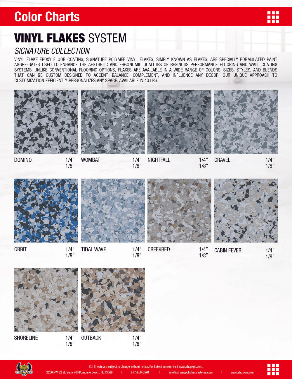 Decorative Concrete and Epoxy Color Pigments Charts